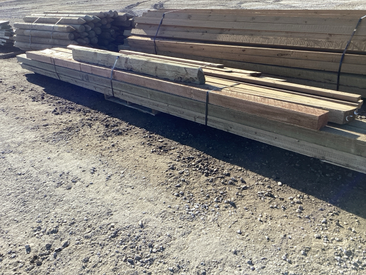 Pallet of treated lumber, 4x6, 6x6, 3@16’, 6@20’, 1@6x6x6’