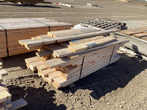 Stack random length 2x6 3-6’ long boards