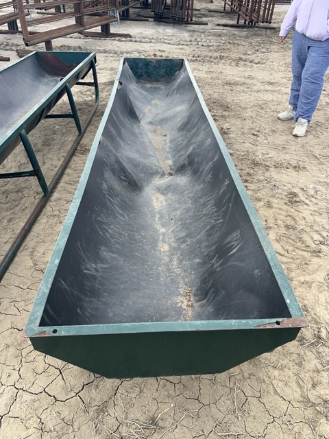 10’ Poly Feed Trough on Steel Frame