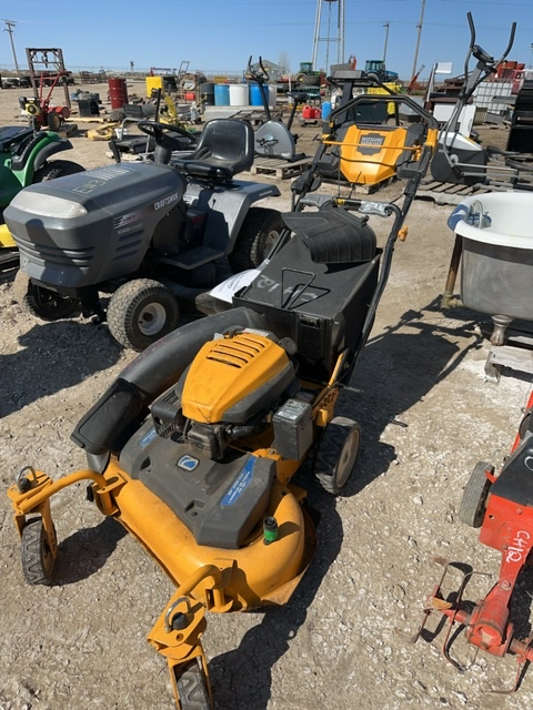 Cub Cadet rear wheel drive lawnmower with bagger attach