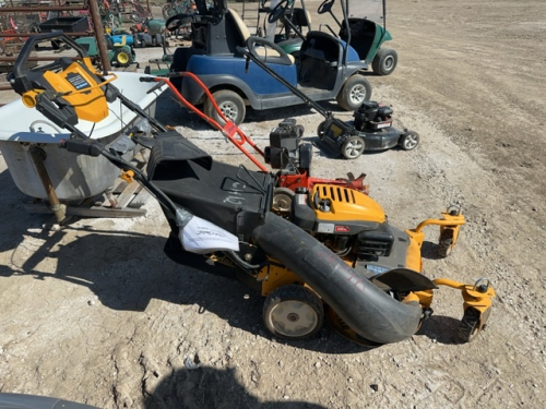 Cub Cadet rear wheel drive lawnmower with bagger attach