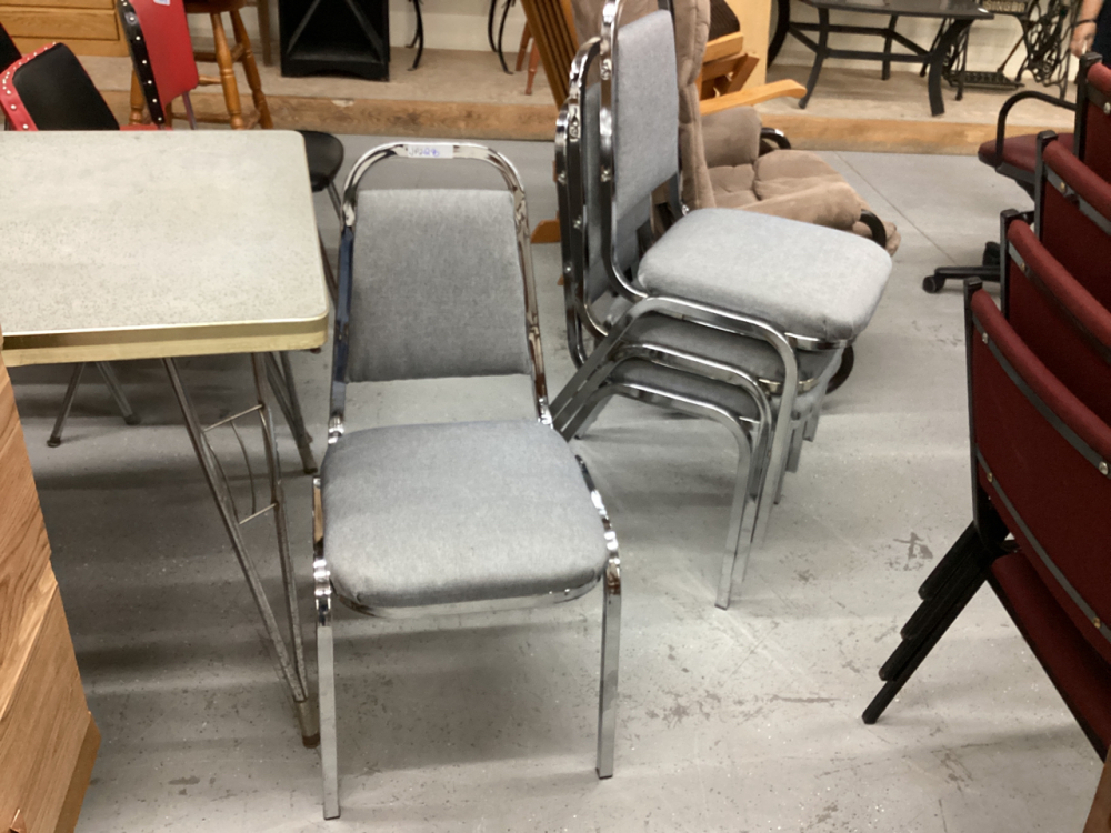 STACK OF FOUR CHAIRS