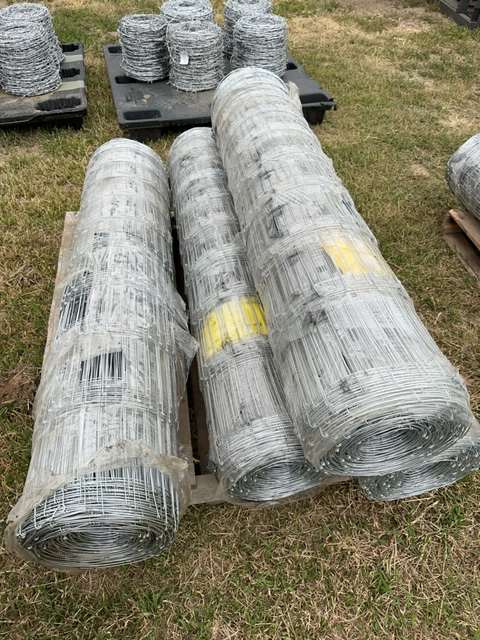 Pallet of five rolls of new page wire
