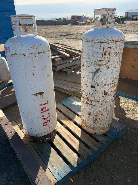Pallet of two propane tanks And content