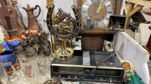 OLD RADIO, ALCB GLASSES, CANDY DISPENSER,HORNER HARMONICA