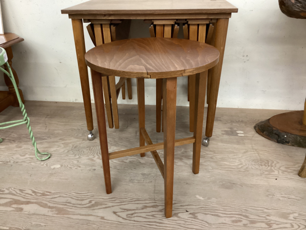 ROLLING TABLE W/ FOLDING SIDE TABLES