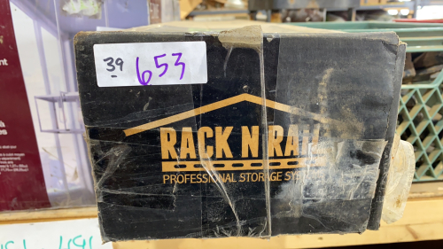 (2)RACK RAIL OVERHEAD TOTE STORAGE SYSTEM