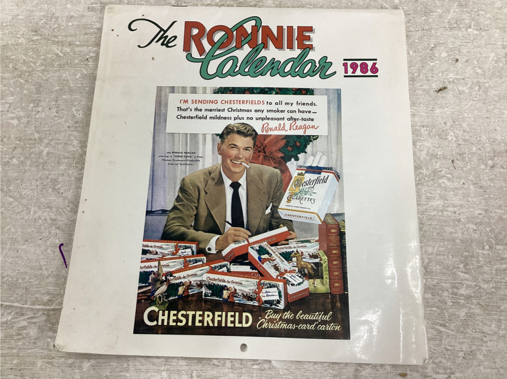 THE RONNIE CALENDAR 1986