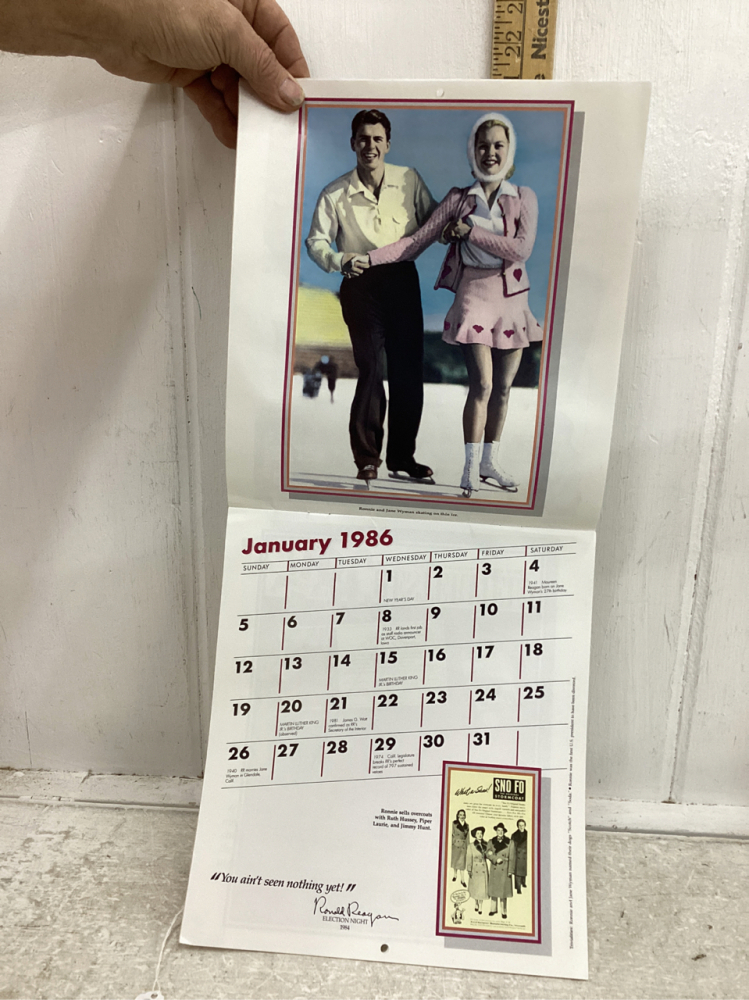 THE RONNIE CALENDAR 1986