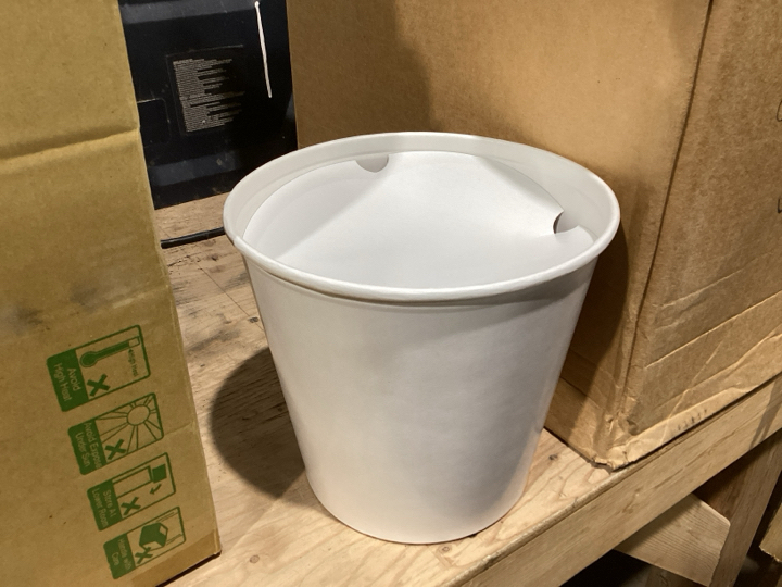 CARDBOARD CHICKEN BUCKETS WITH LIDS