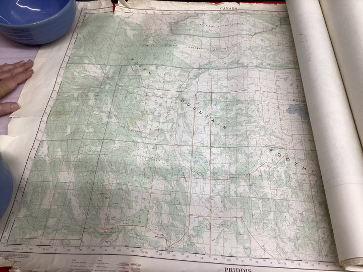 OLD ALBERTA MAPS - CALGARY, IRRICANA , DALROY, DALEMEAD ETC