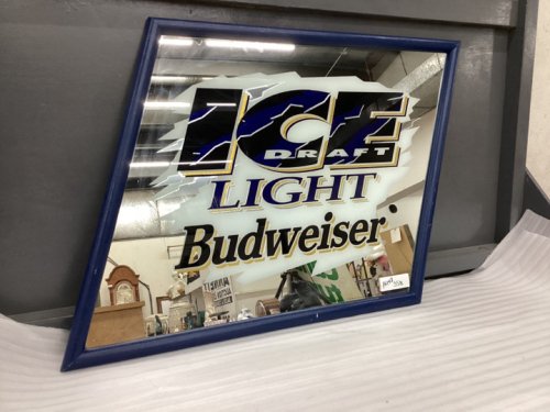 BUDWEISER ICE MIRRORED SIGN