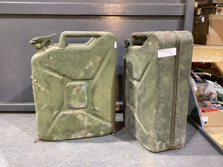 (2) METAL JERRY CANS